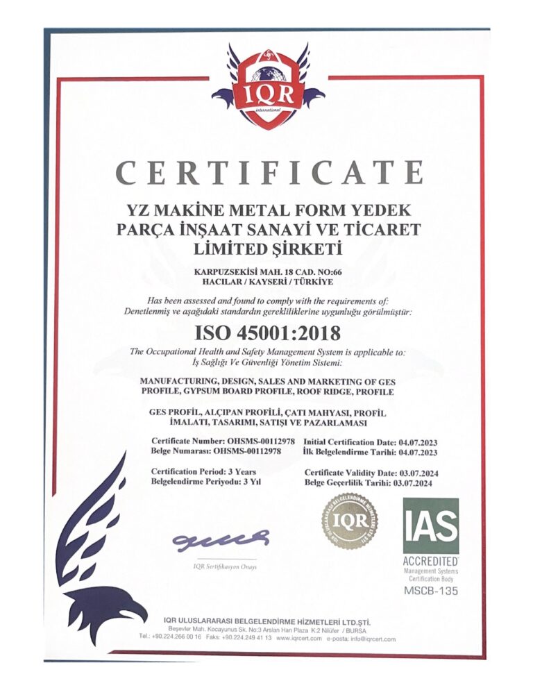 ABOUT US - YZ FORM METAL PROFİL KAYSERİ
